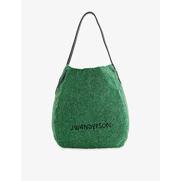 JW Anderson Beaded Small Bulb Bag - Green
