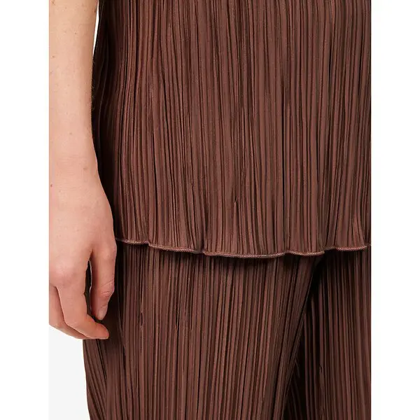 4TH & RECKLESS Olivia Plisse Woven Bandeau Top