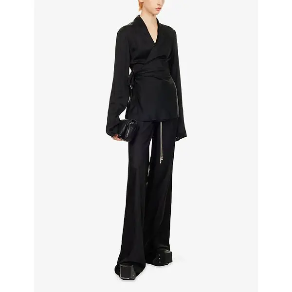 Rick Owens Laura Wrap-round Satin Top
