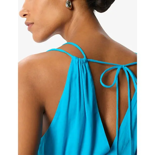 Whistles V-neck Sleeveless Cotton Maxi Dress