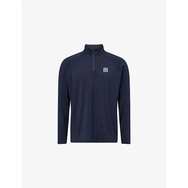 MANORS Quarter-zip Mid-layer Stretch-woven Top