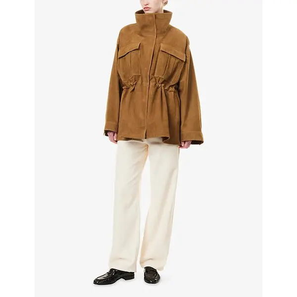 ROHE FRAMES Stand-collar Suede Bomber Jacket