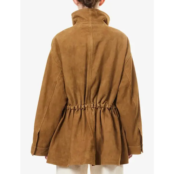 ROHE FRAMES Stand-collar Suede Bomber Jacket