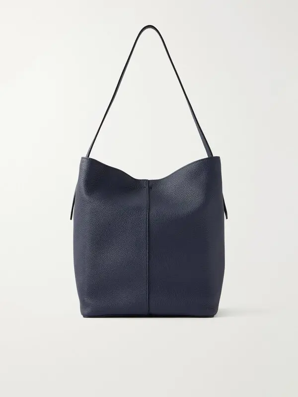 METIER Tilt 22 Textured-leather Shoulder Bag - Blue