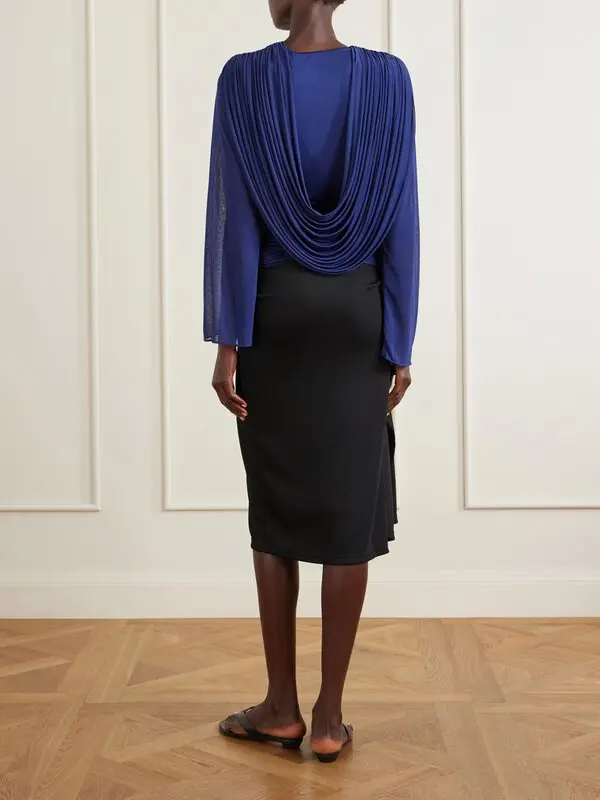 Christopher Esber Ripple Draped Jersey Blouse