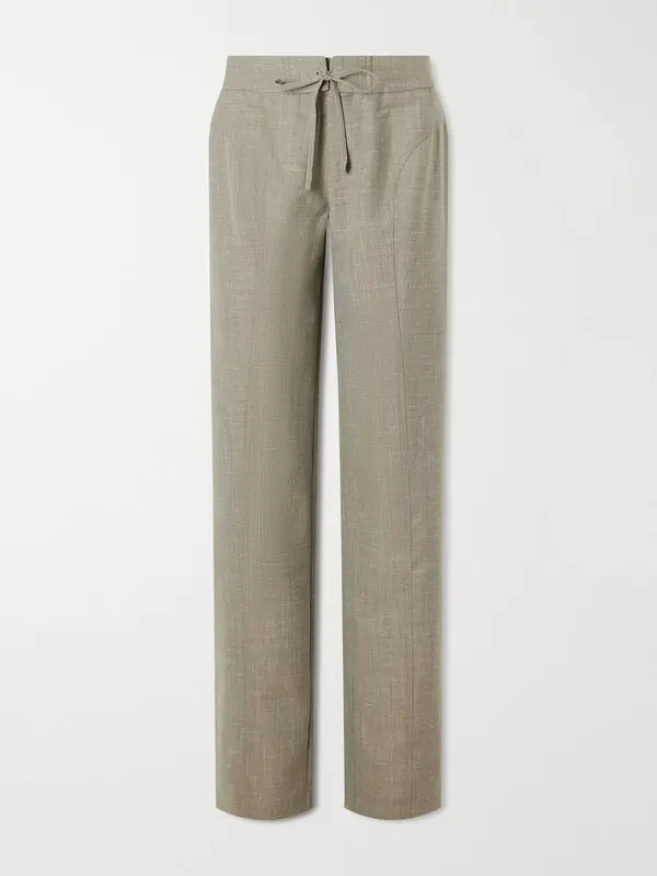 Christopher Esber Banyan Wool-blend Straight-leg Pants