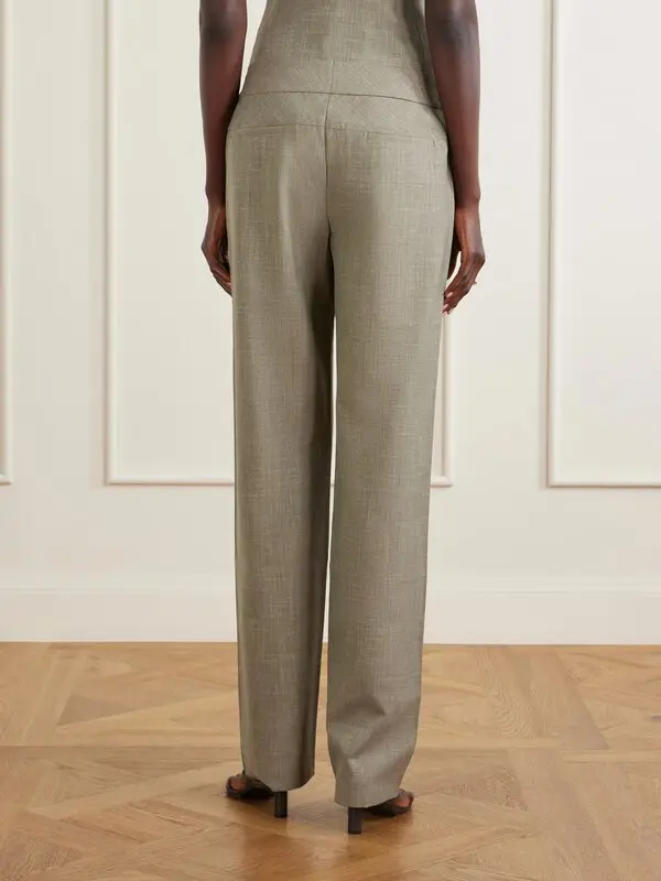Christopher Esber Banyan Wool-blend Straight-leg Pants