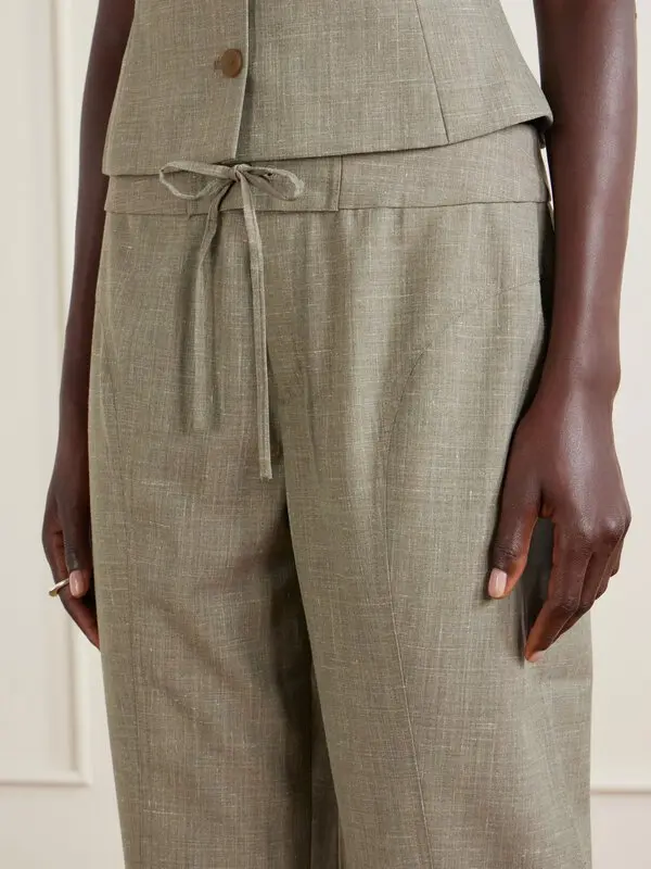Christopher Esber Banyan Wool-blend Straight-leg Pants