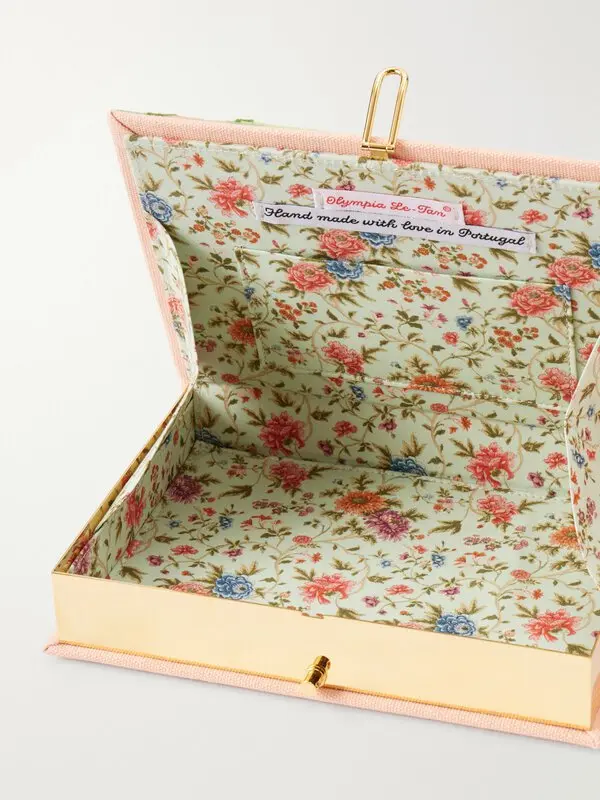 OLYMPIA LE-TAN Rome Embroidered Clutch - Pink
