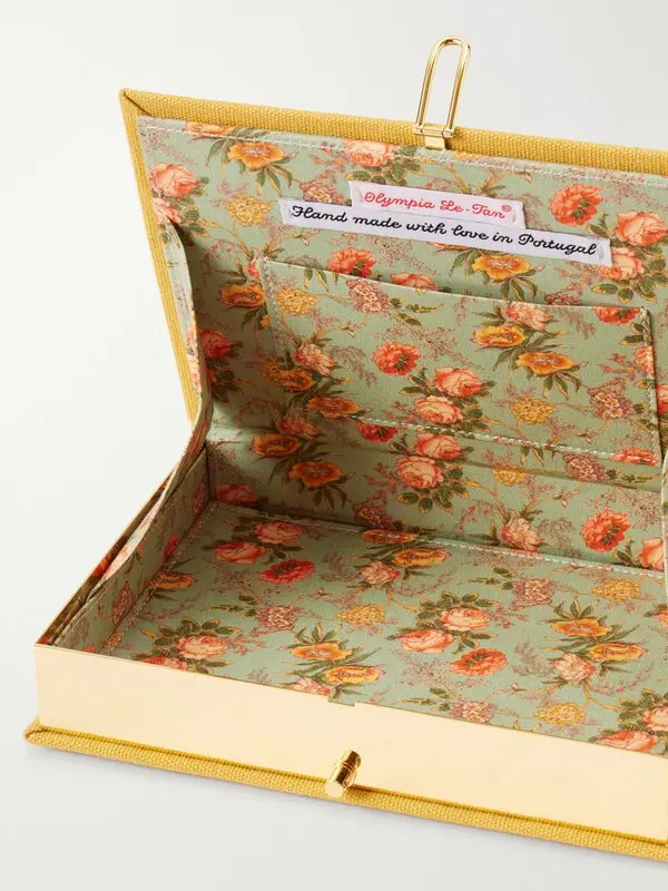 OLYMPIA LE-TAN Waffles: Breakfast For Champions" Embroidered Book Clutch - Orange