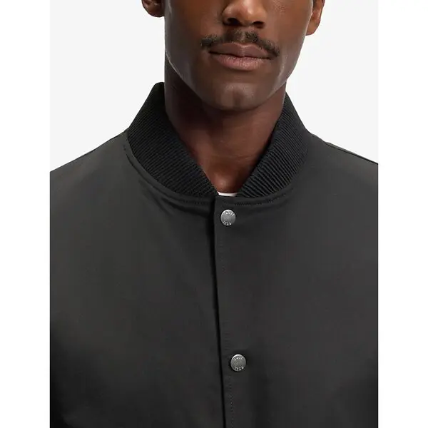 BOSS Baseball-collar Press-stud Woven Jacket