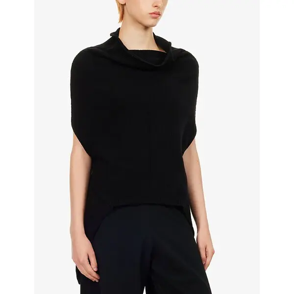 Rick Owens Sleeveless High-neck Cashmere-blend Top