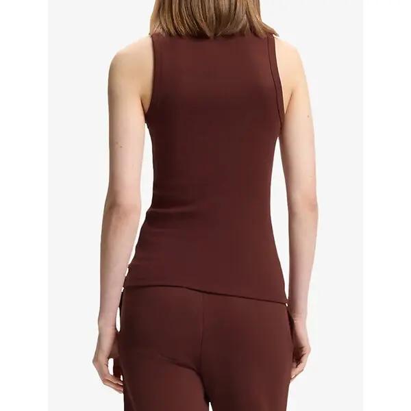 Hugo Ribbed Cotton-blend Vest Top