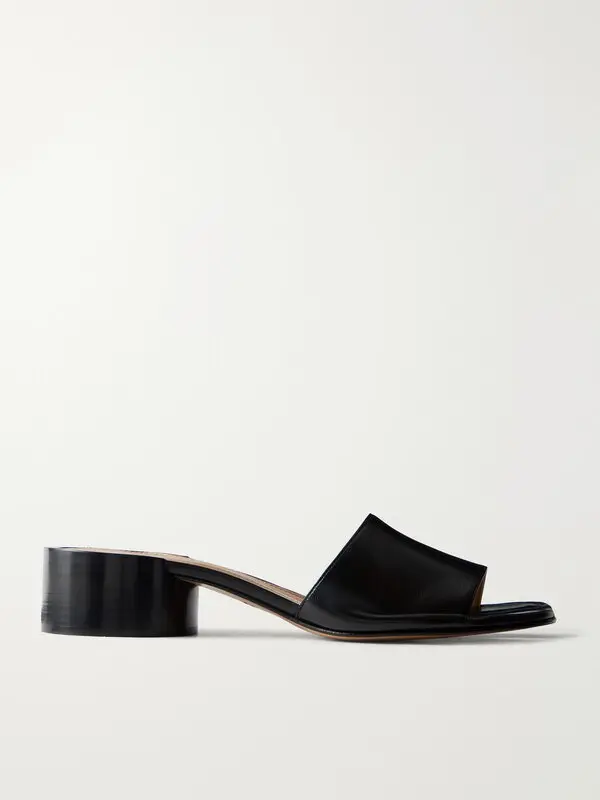 MAISON MARGIELA Tabi 30 Leather Sandals - Black