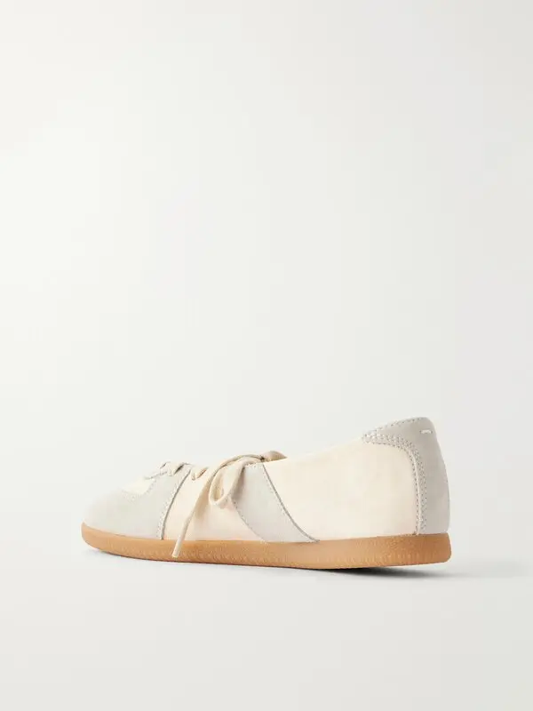 MAISON MARGIELA Replica Suede-trimmed Leather Sneakers