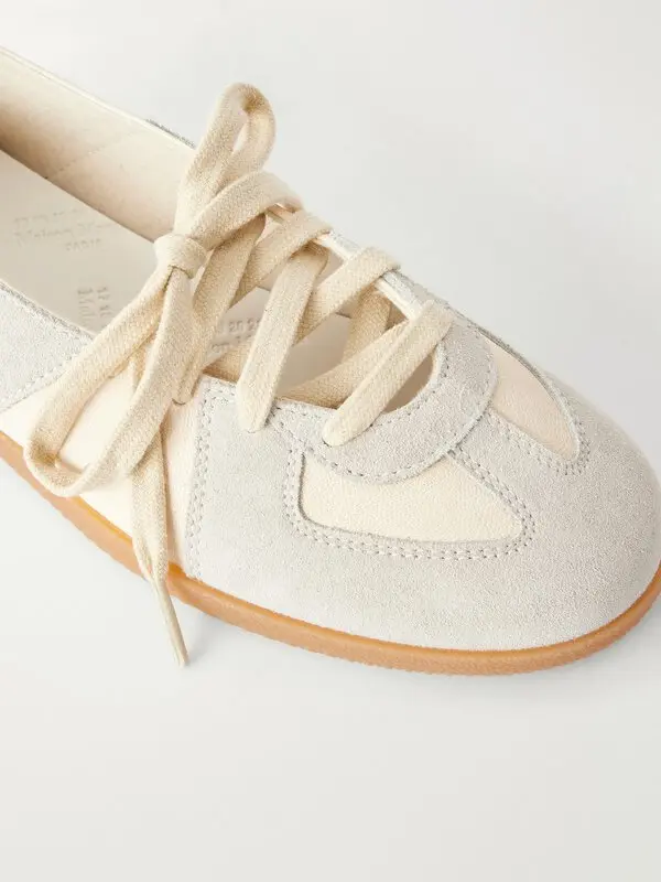 MAISON MARGIELA Replica Suede-trimmed Leather Sneakers