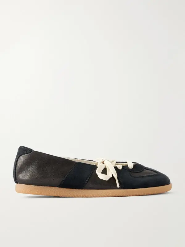 MAISON MARGIELA Replica Leather And Suede Trimmed Ballerina Sneakers