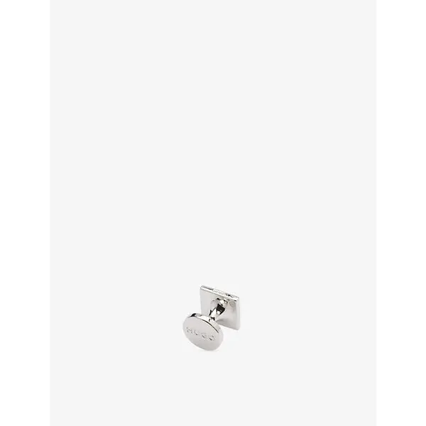 Hugo Square Branded Metal And Enamel Cufflinks