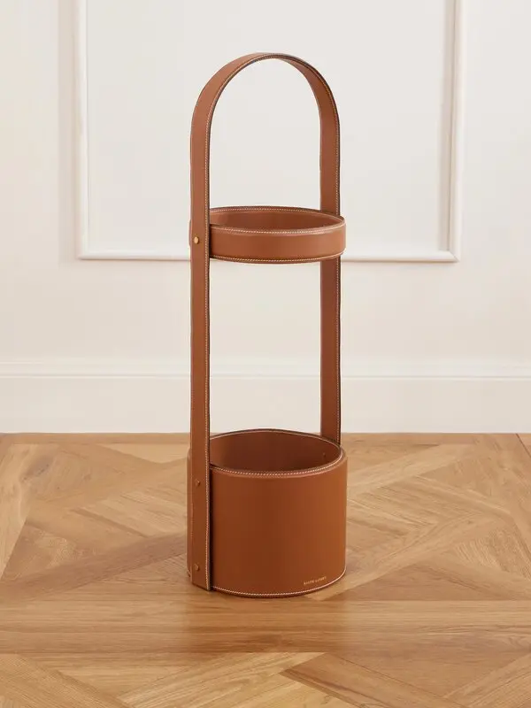 Ralph Lauren Brennan Leather Umbrella Stand - Brown