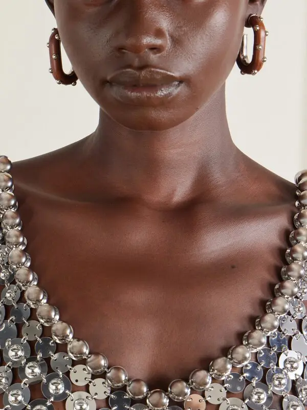 Rabanne Embellished Silver-tone Earrings