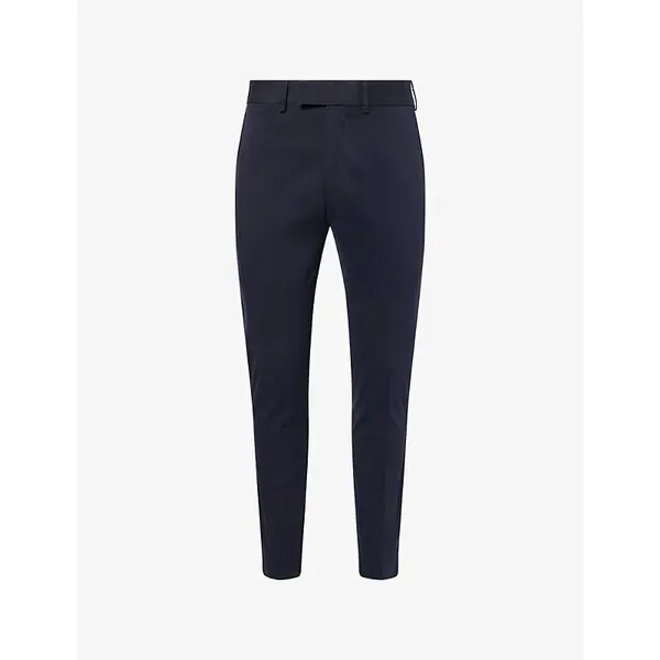 TOM FORD Slim-leg Mid-rise Stretch-cotton Chino Trousers - Navy