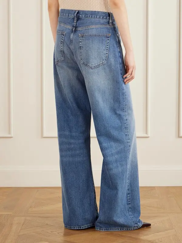 FRAME The Off Duty Loose Wide-leg Jeans - Blue