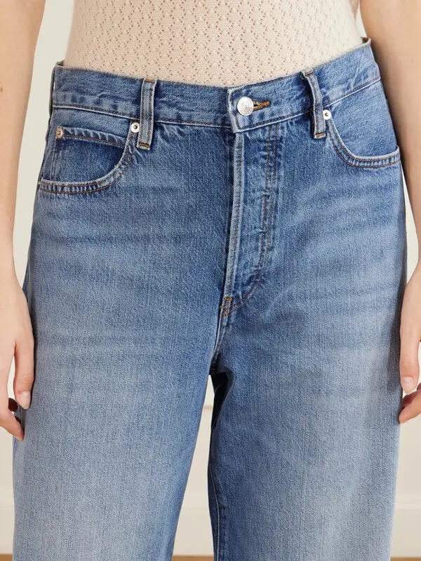 FRAME The Off Duty Loose Wide-leg Jeans - Blue