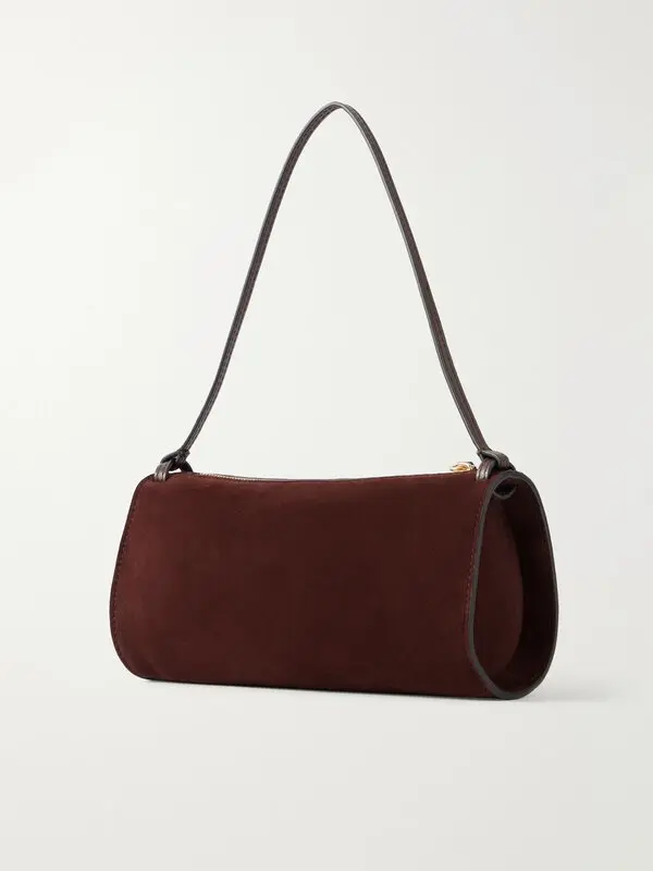 NEOUS Gemini Leather-trimmed Suede Shoulder Bag