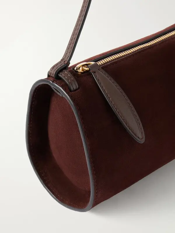 NEOUS Gemini Leather-trimmed Suede Shoulder Bag