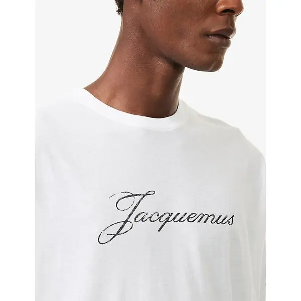 Jacquemus Le Long-sleeve Cotton And Hemp-blend T-shirt - White