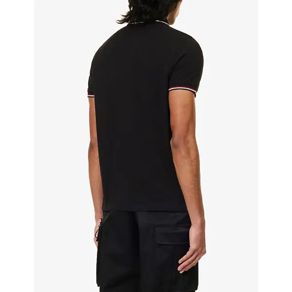 Moncler Brand-patch Split-hem Cotton-piqué Polo Shirt