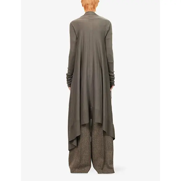 Rick Owens Draped Long Wool Cardigan