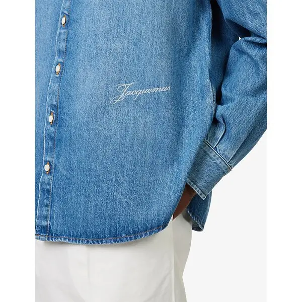 Jacquemus La Chemise De-nîmes Simon Denim Shirt - Blue/tabac