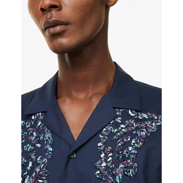 Dries Van Noten Short-sleeve Embroidered Cotton Shirt