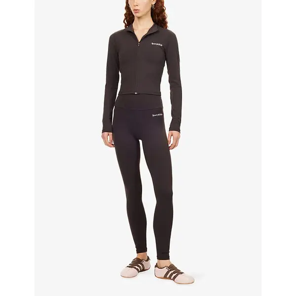 Sporty & Rich Serif Logo Stretch-jersey Sports Jacket - Cioco