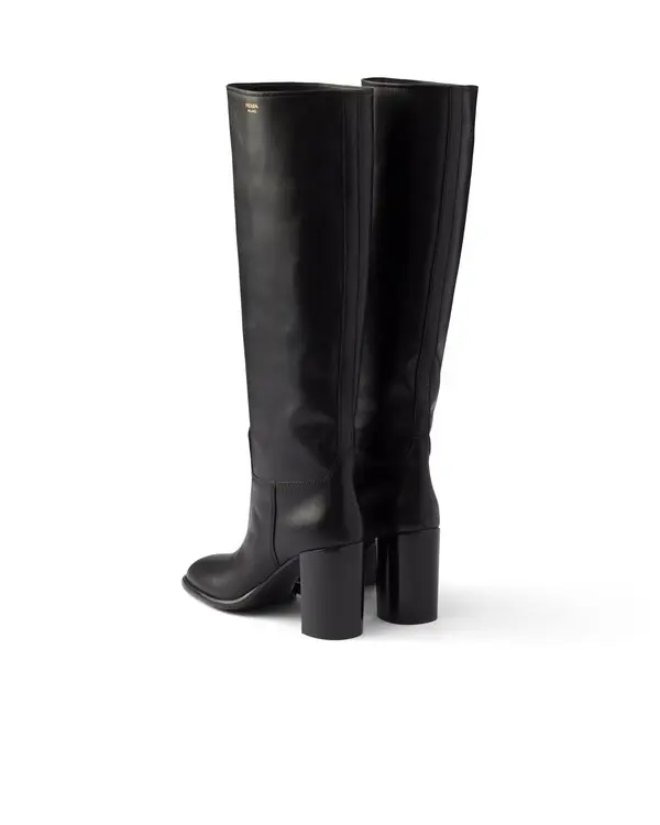 Prada Leather Knee High Boots