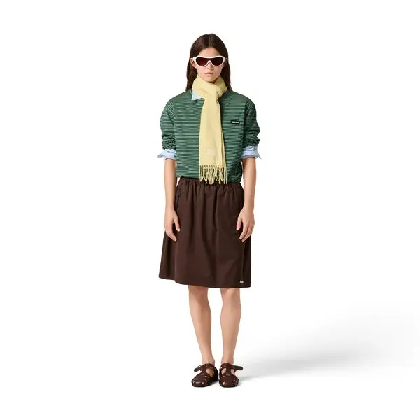 Miu Miu Washed Gabardine Skirt