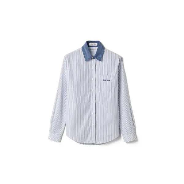 Miu Miu Striped Poplin Shirt