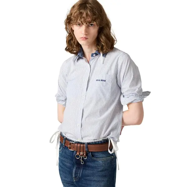Miu Miu Striped Poplin Shirt