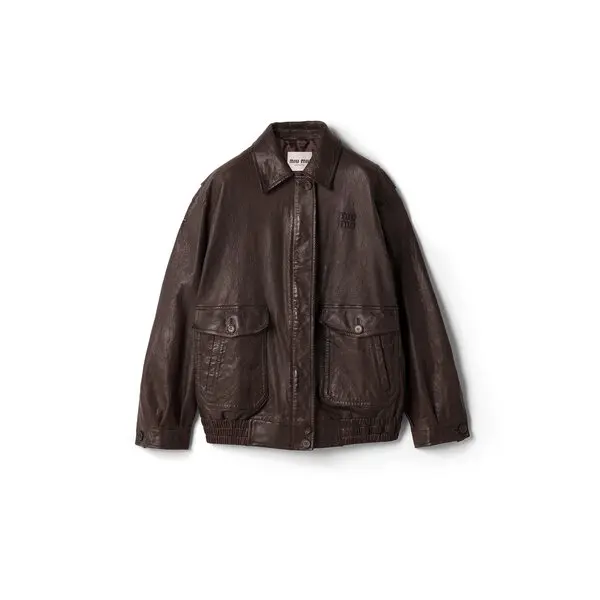Miu Miu Leather Blouson Jacket
