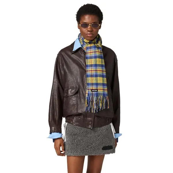 Miu Miu Leather Blouson Jacket