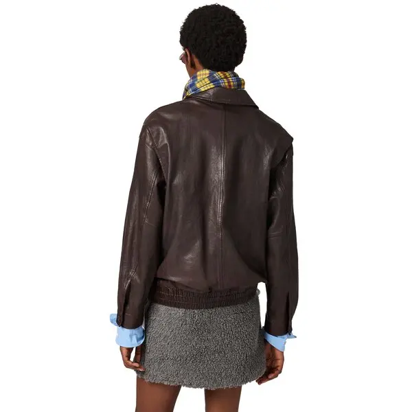 Miu Miu Leather Blouson Jacket
