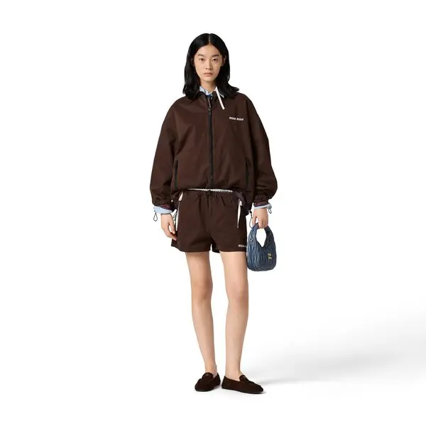 Miu Miu Washed Gabardine Shorts