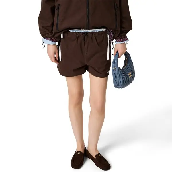 Miu Miu Washed Gabardine Shorts