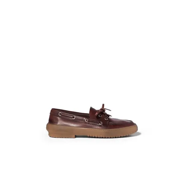 Miu Miu Leather Deck Shoes
