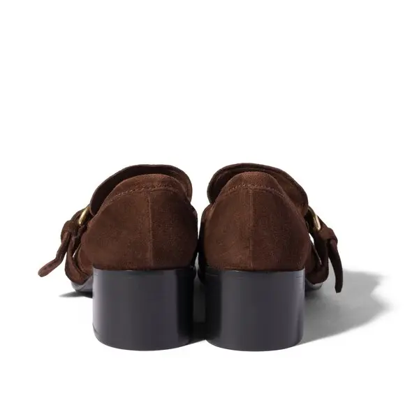 Miu Miu Suede Loafers With Buckle