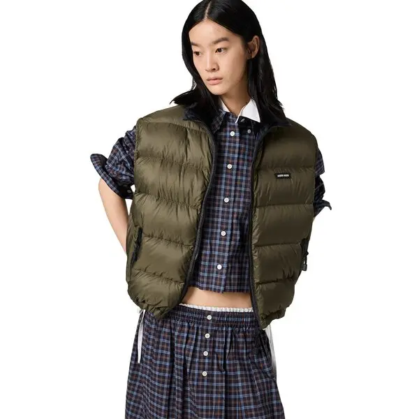Miu Miu Padded Light Pongé Vest