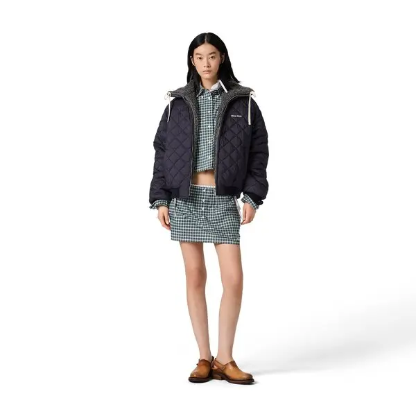 Miu Miu Technical Pongé Down Jacket