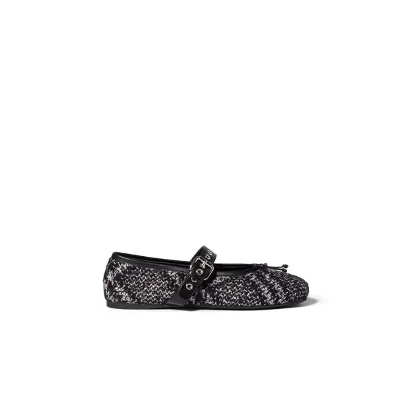 Miu Miu Wool And Silk Ballerinas