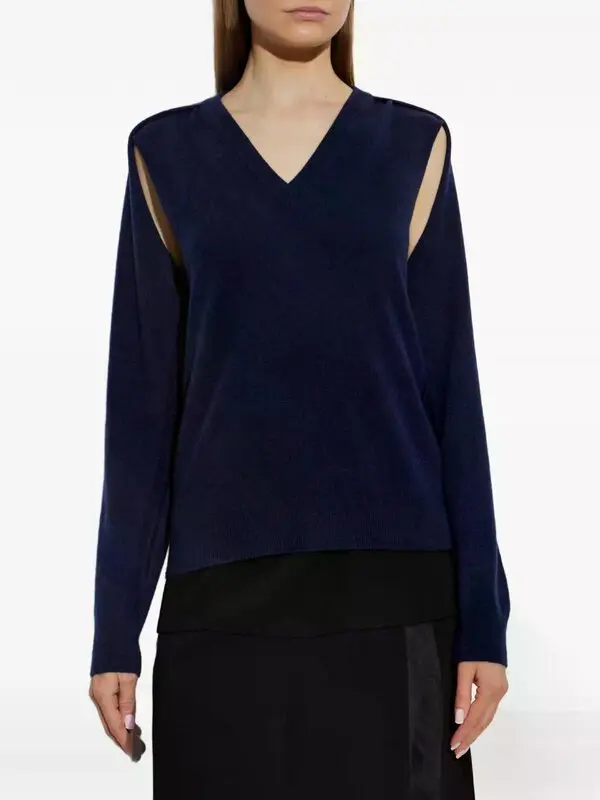 JIL SANDER Cut-out V-neck Sweater